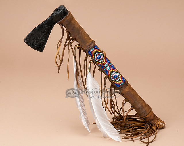 Native American Beaded Navajo Tomahawk -12" (9) - Mission Del Rey ...
