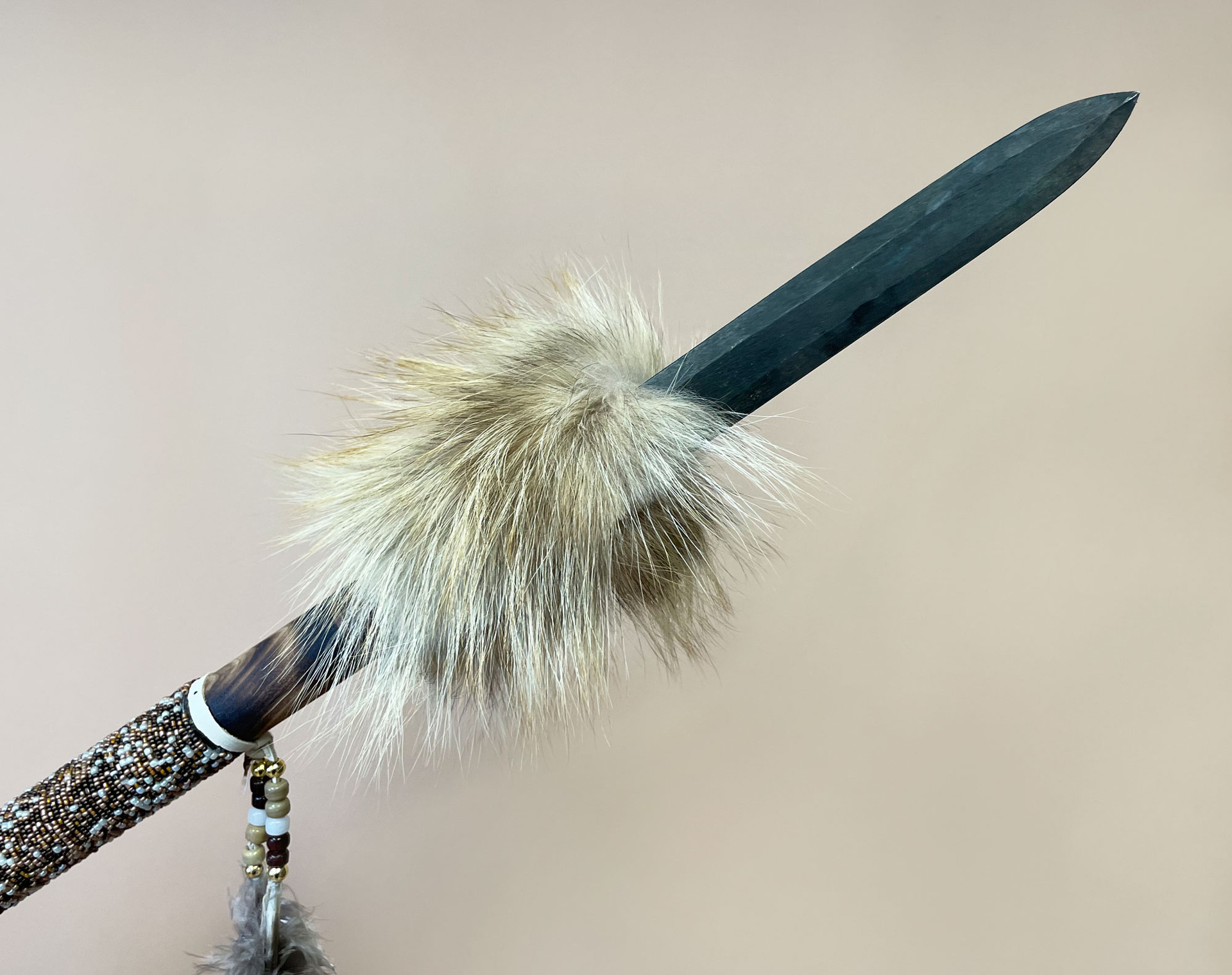 Beaded Native American Indian Lance 56"-Creek (L5a) - Mission Del Rey ...