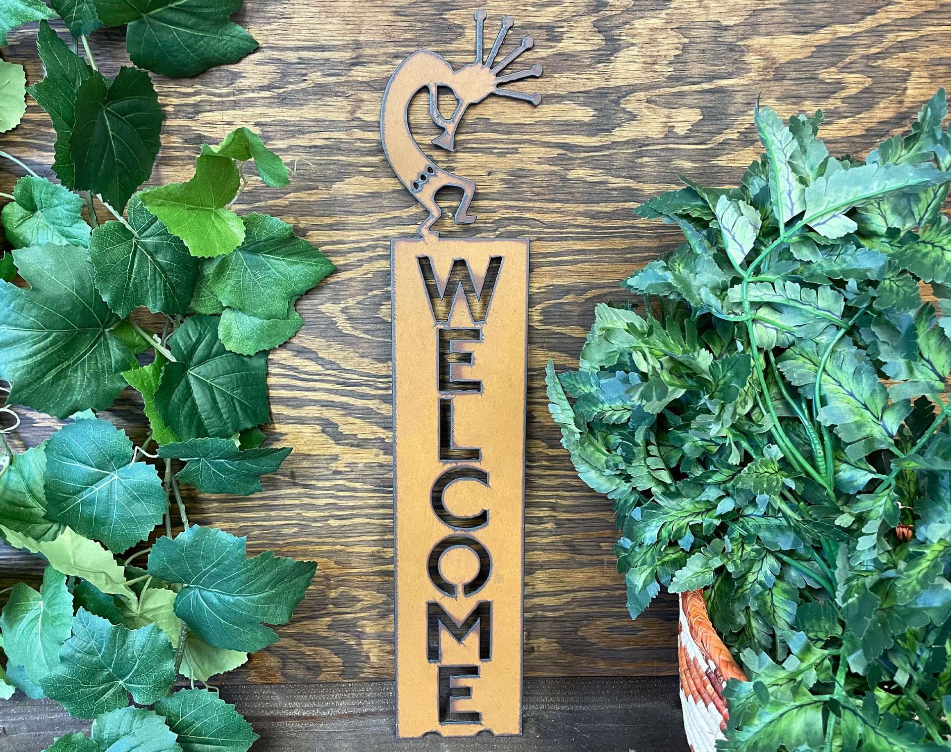 Rustic Metal Southwest Welcome Sign -Kokopelli (w23) - Mission Del Rey ...