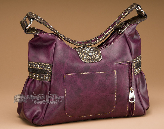 Western Designer Concealment Purse - Purple (wp492) - Mission Del Rey ...