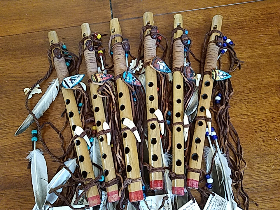 Native American Bamboo Flute 13" - Navajo (f105) - Mission Del Rey ...