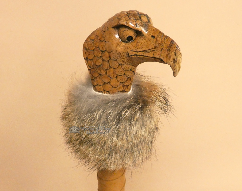 Creek Indian Walking Stick with Carved Eagle Head 51" (ws3) - Mission ...