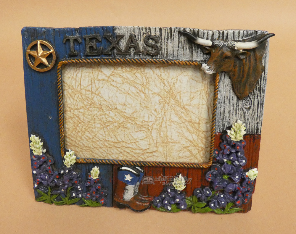 Western Style Picture Frame - Texas Bluebonnet - Mission Del Rey ...