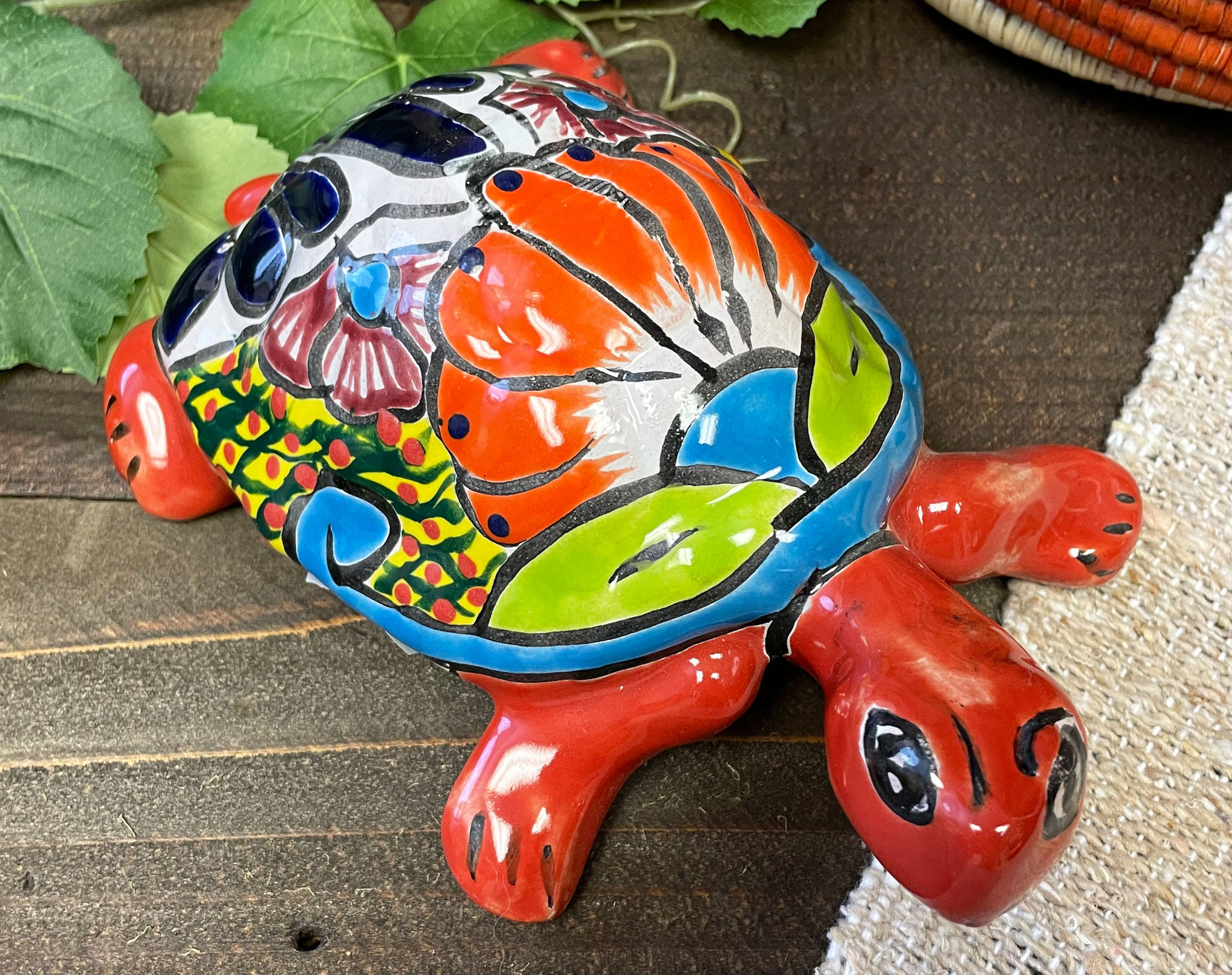 Mexican Talavera Turtle 8" (2bc296) - Mission Del Rey Southwest LLC
