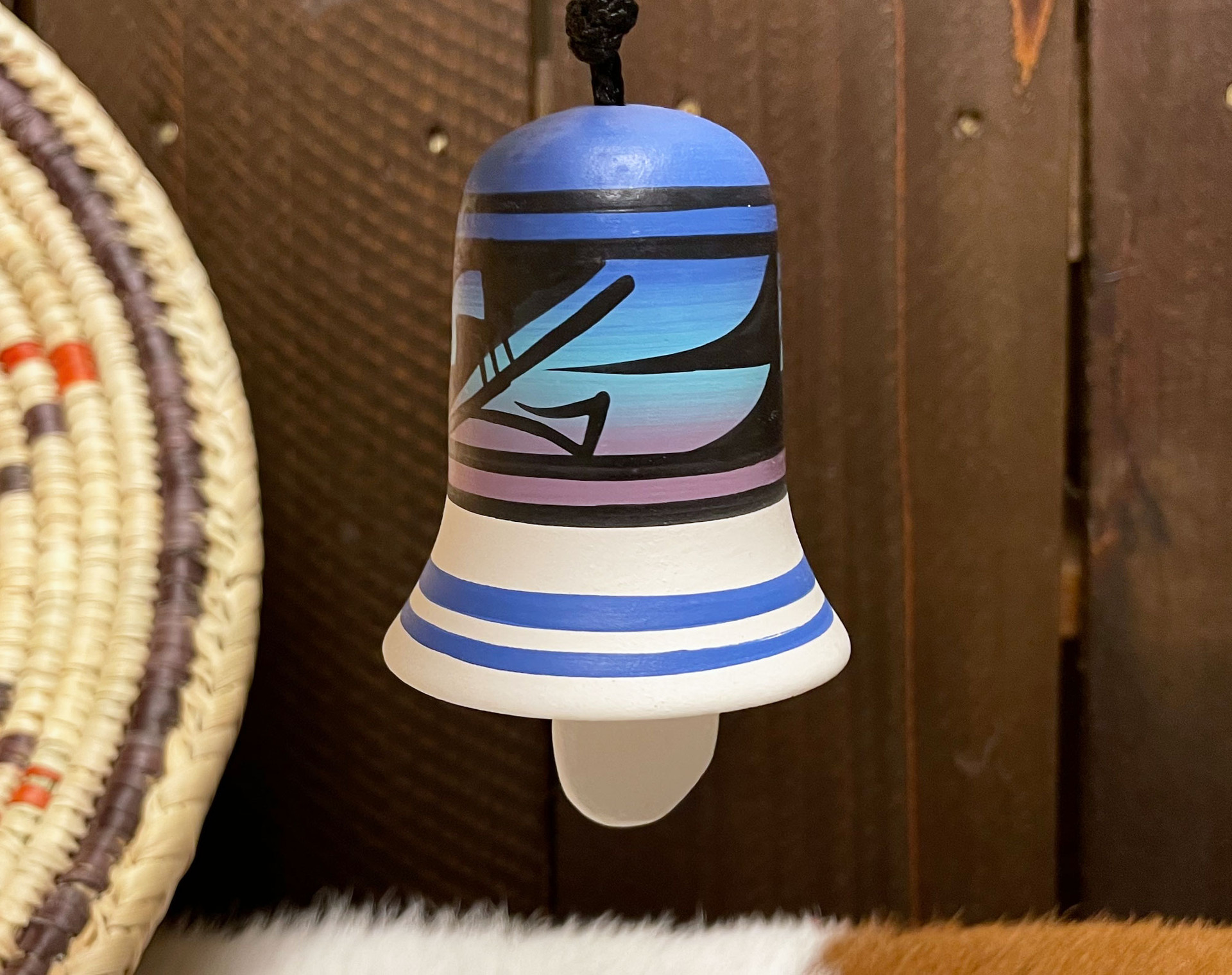 Native American Hand Painted Pottery Bell 2.75" (35bc95) - Mission Del ...