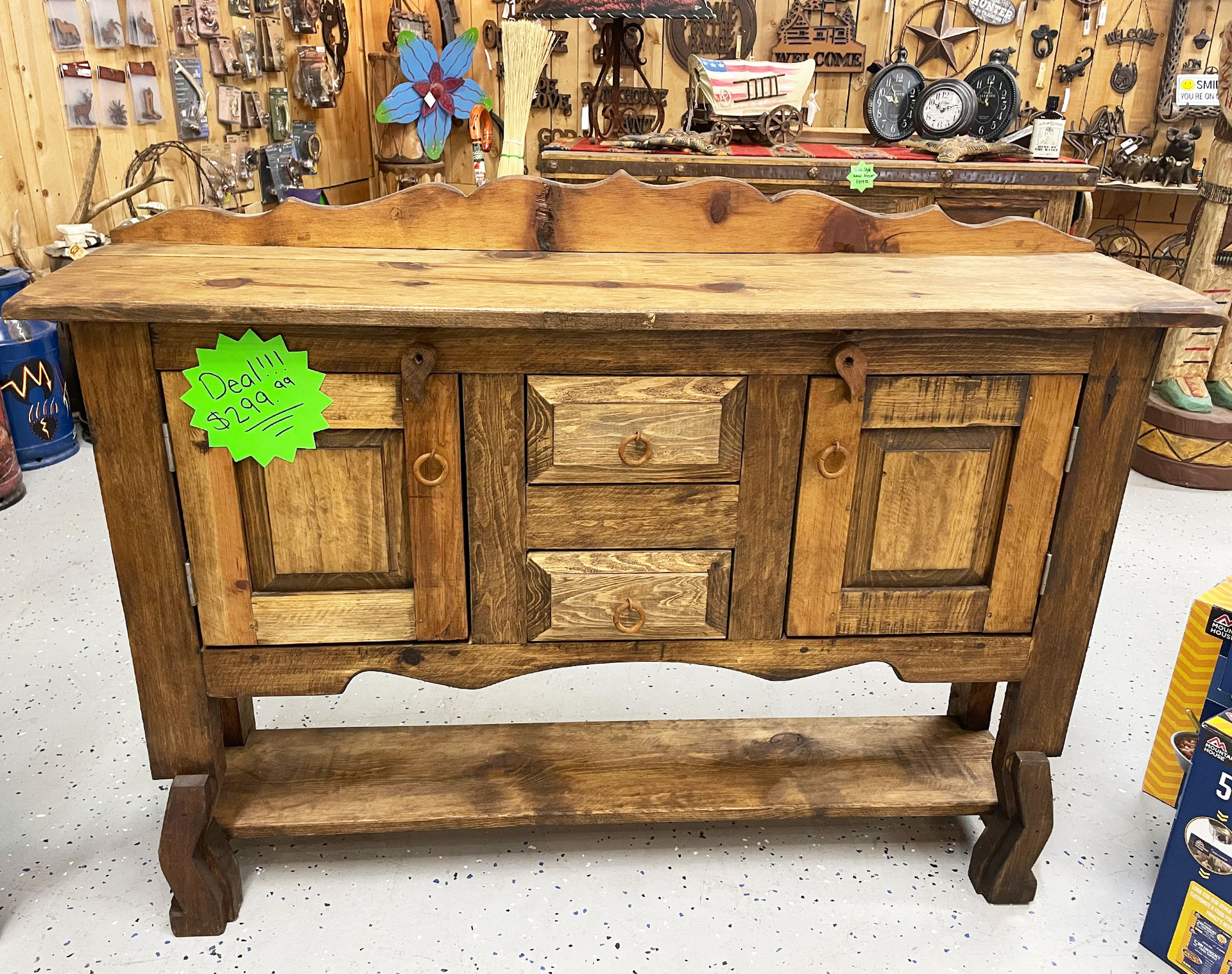 Rustic Buffet Table (56bc1) - Mission Del Rey Southwest LLC