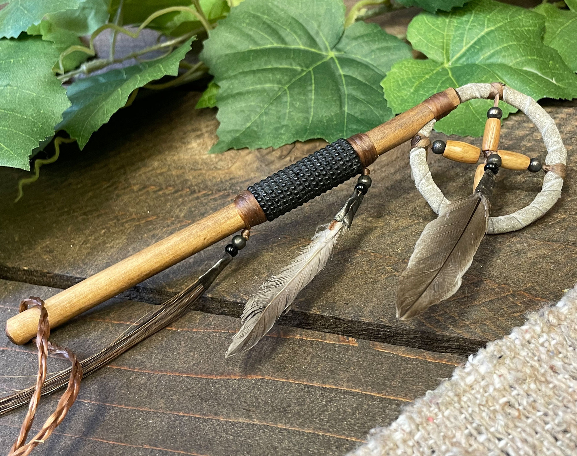 Handcrafted Spirit Stick 7.5" -Navajo (34bc135) - Mission Del Rey Southwest