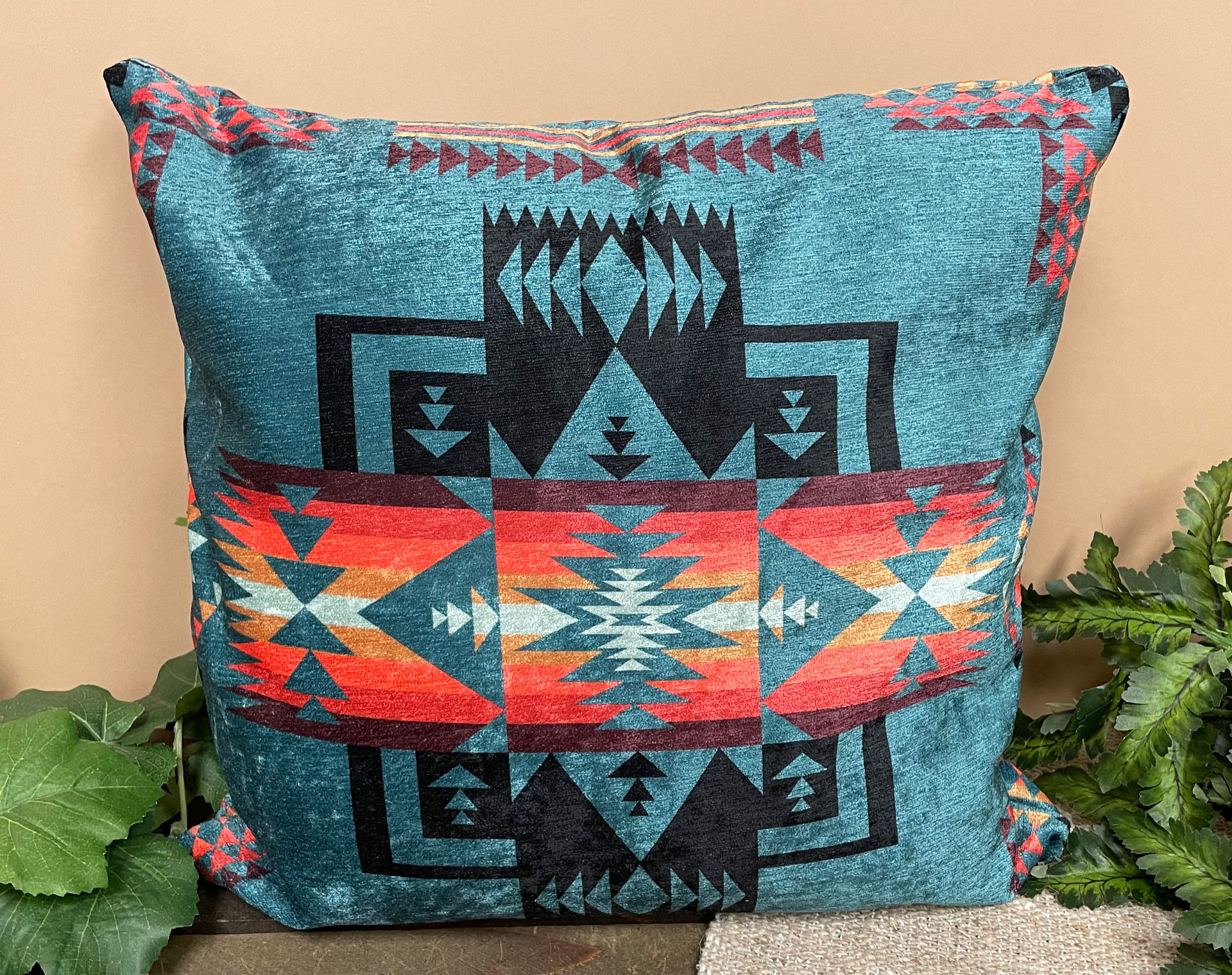 Southwestern Throw Pillow 12"x12" (94bc136) - Mission Del Rey Southwest LLC