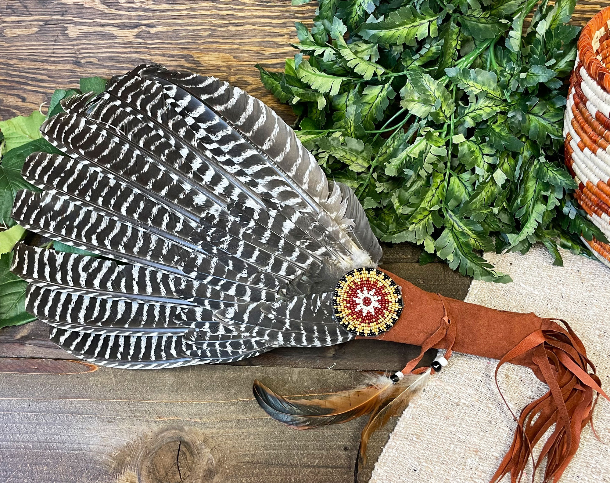 Native American Navajo Indian Smudging Fan 23.75" (f25) - Mission Del ...