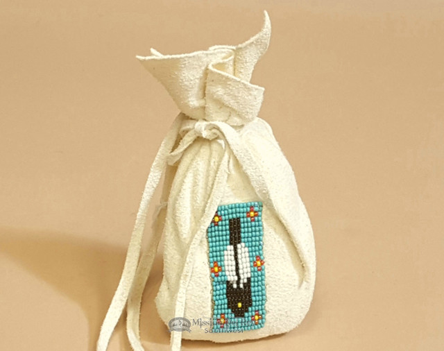 Native American Deer Skin Corn Pouch 5"x2" (b25) - Mission Del Rey ...