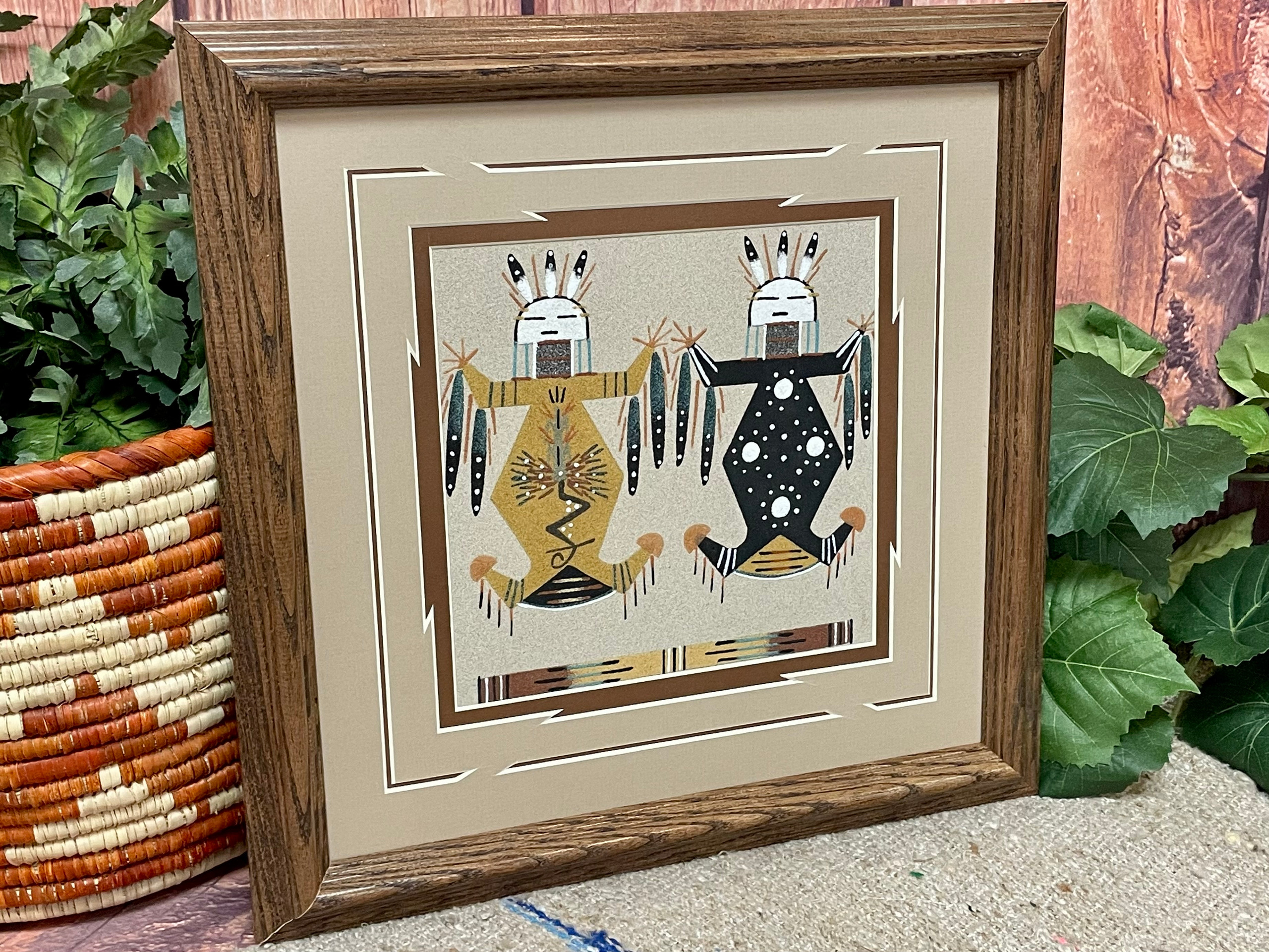 Native American Navajo Sand Painting 14" -Mother Earth & Father Sky ...