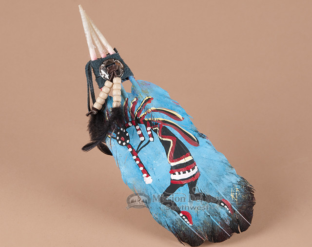Native American Style Painted Feathers -Kokopelli - Mission Del Rey ...