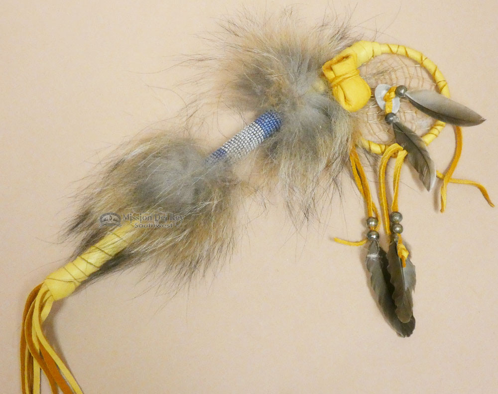 Native American Beaded Medicine Coup Stick 11" (TS12) - Mission Del Rey ...