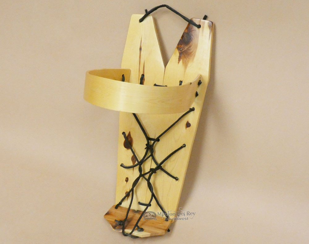 Small Navajo Cedar Cradle Board 15" (cb17) - Mission Del Rey Southwest LLC
