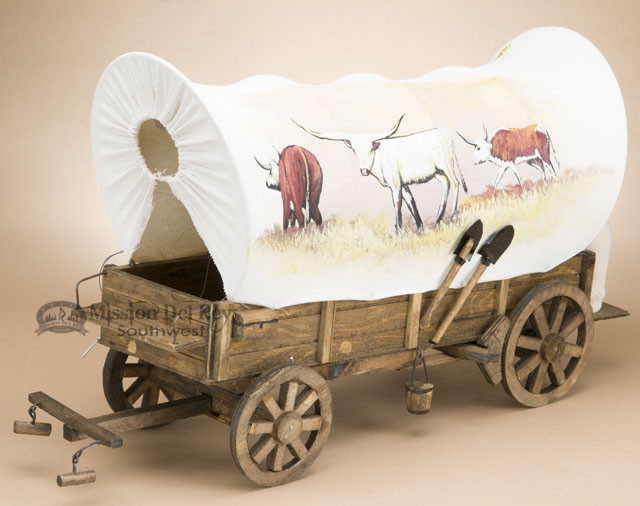 Western Painted Covered Wagon - Cowgirl (w9) - Mission Del Rey ...