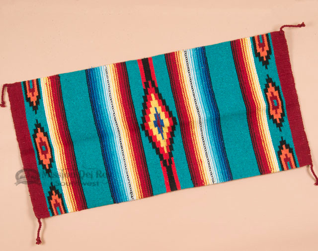 Saltillo Southwestern Rug 20x40 -Teal (a40hs7) - Mission Del Rey Southwest