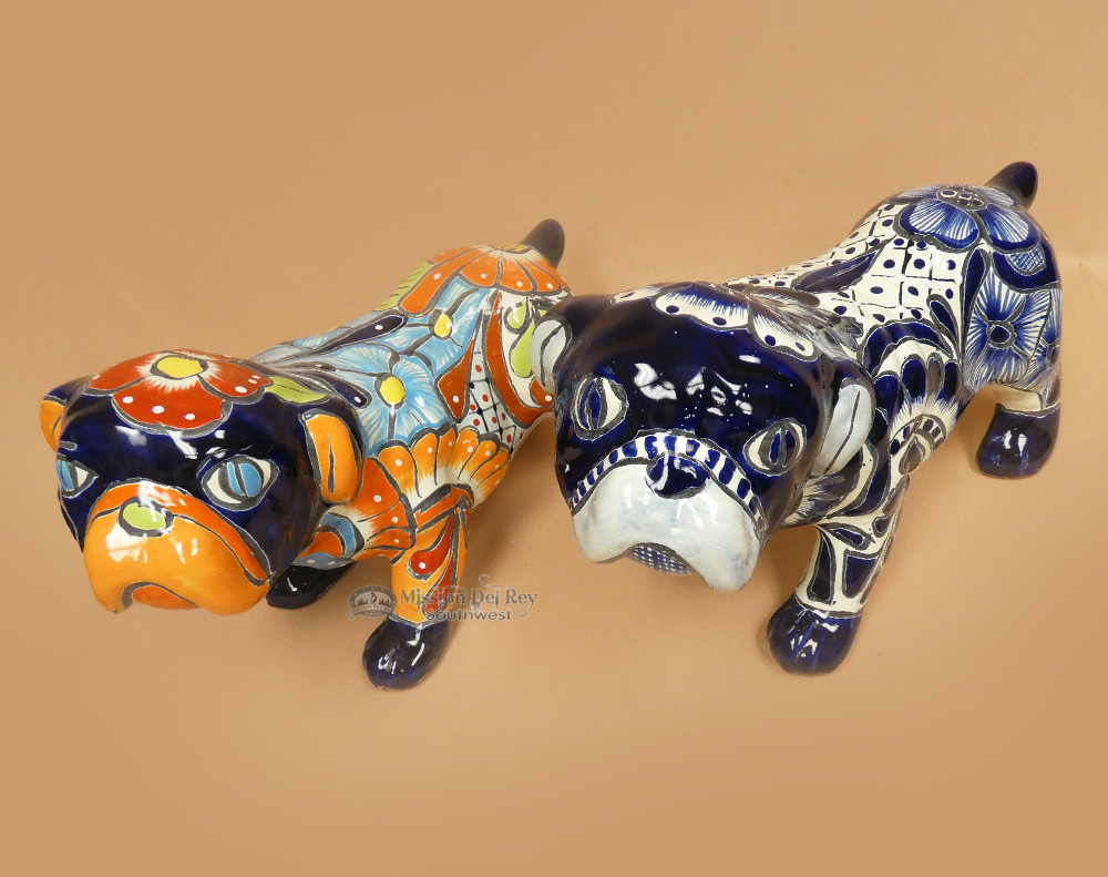 Assorted Hand Painted Mexican Talavera Dog (33bc74) - Mission Del Rey ...