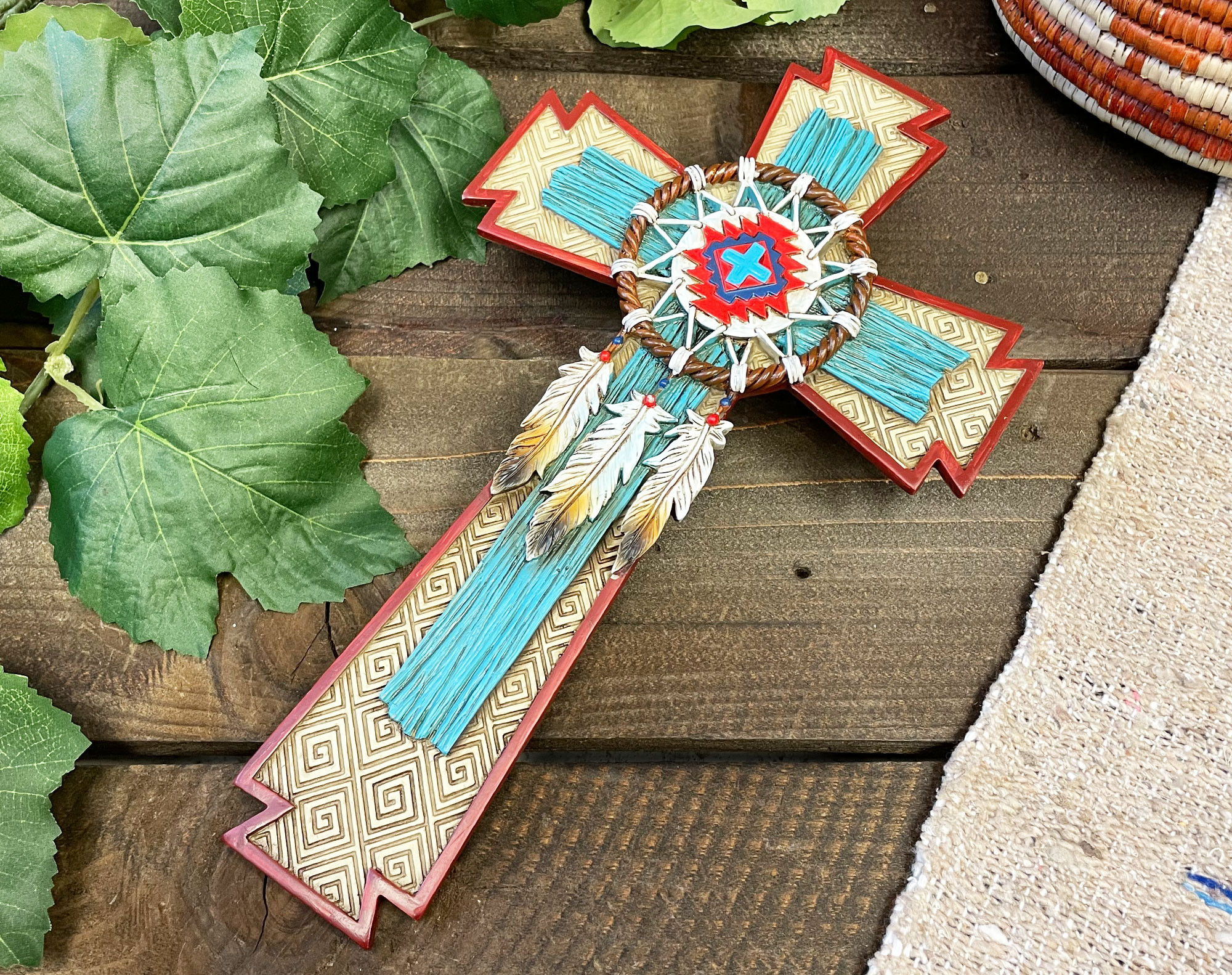 Native Inspired Wall Cross 12.5" (41bc2062008) - Mission Del Rey ...