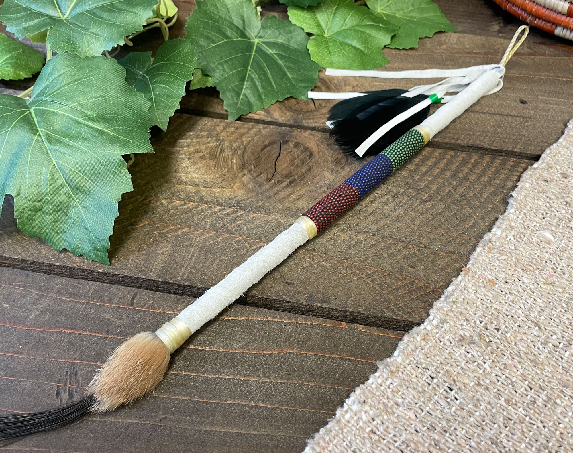 Native American Talking Stick 12" (34bc93) - Mission Del Rey Southwest LLC