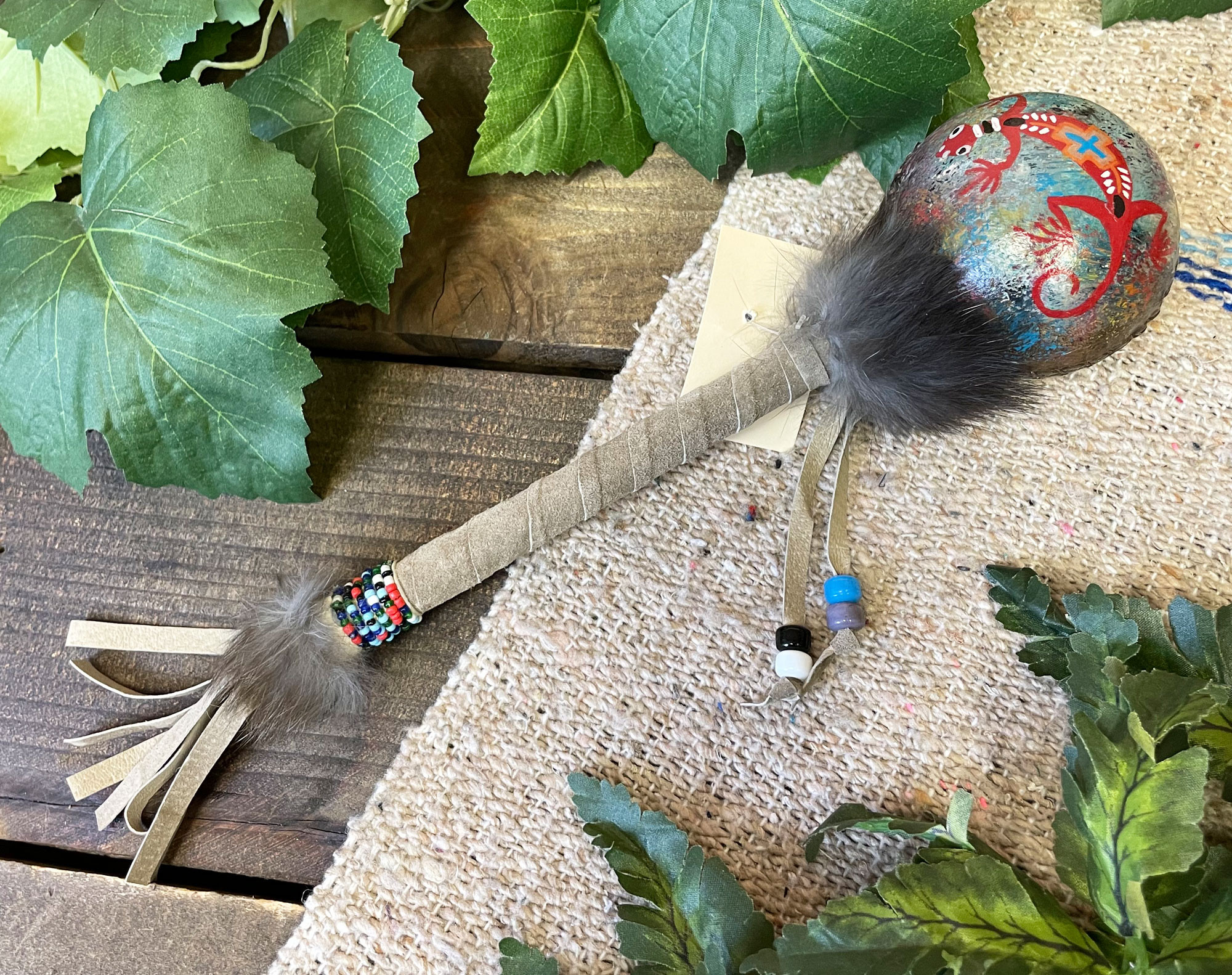 Rustic Rawhide Rattle 9.5" -Lizard (36bc112) - Mission Del Rey ...