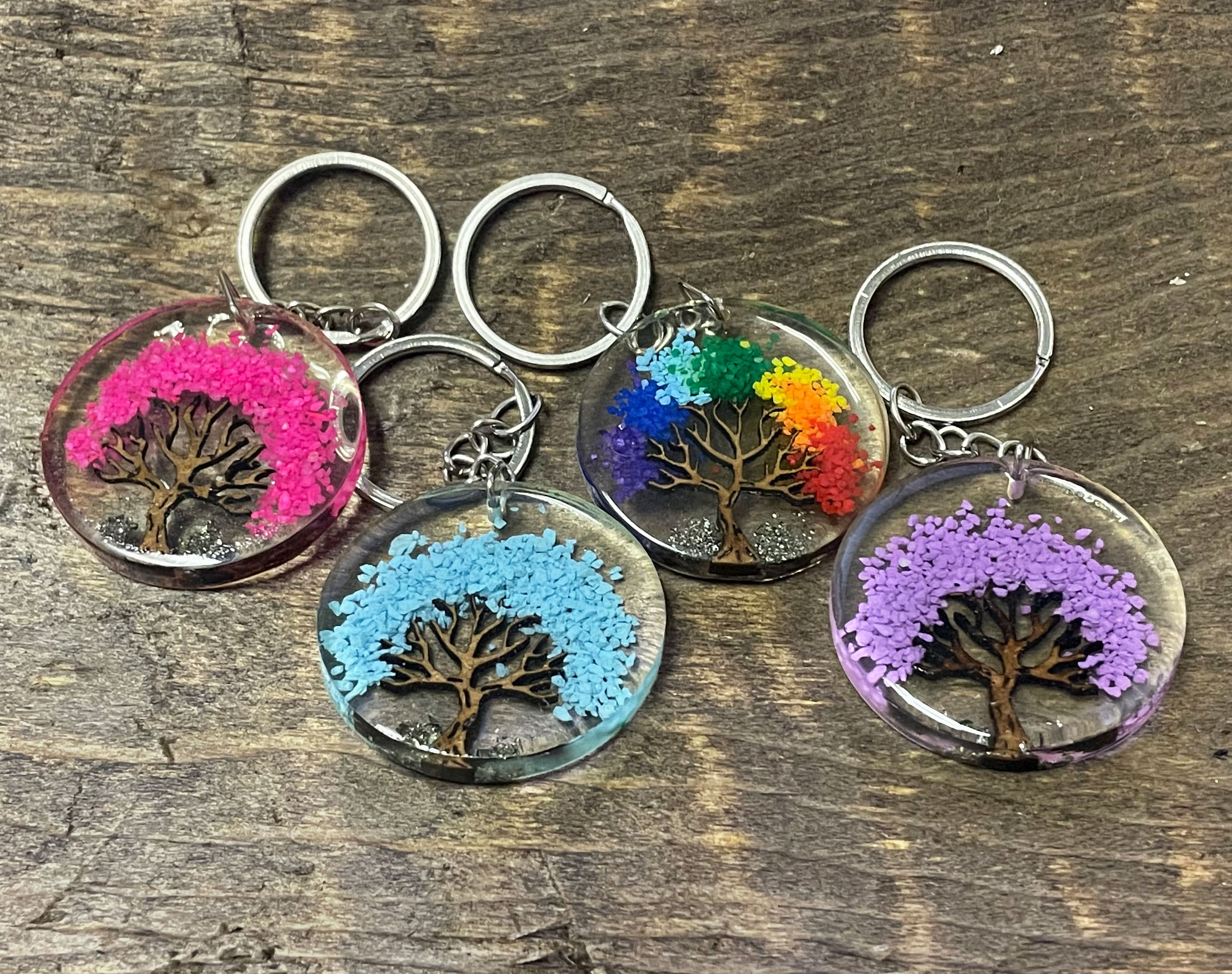 Assorted Handcrafted Tree of Life Keychain (61tolkey) - Mission Del Rey ...