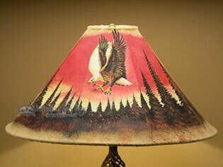 Rawhide Lamp Shades & Painted Leather Shades - Mission Del Rey ...