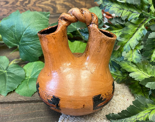 Native American Hand Coiled & Etched Wedding Vase 6" (p193) - Mission ...