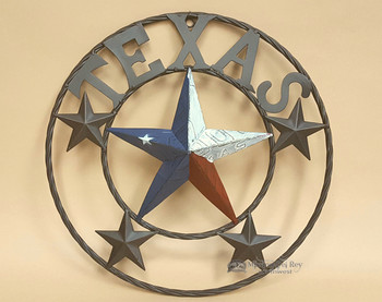 Handpainted Rustic Metal Texas Star