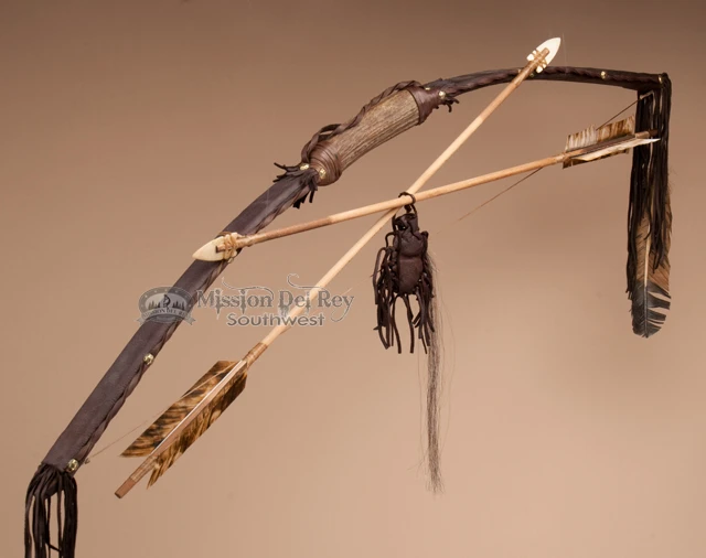 Navajo Hand Beaded Bow & Arrow Set 43" -Saddle (3bc416) - Mission Del ...