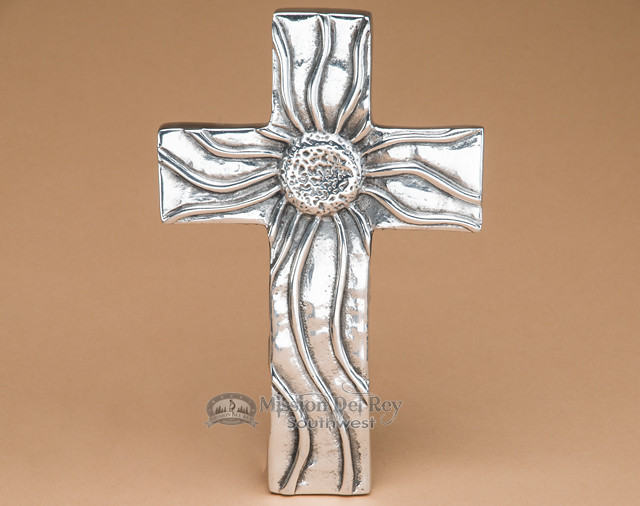 Rustic Southwest Pewter Cross 7" -Draped (c43) - Mission Del Rey ...