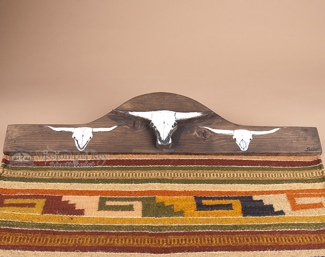 Western Tapestry Rug Hanger 30" -Steers (RH11) - Mission Del Rey ...