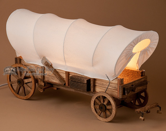 Rustic Covered Wagon Western Accent -5" Tall - Mission Del Rey Southwest
