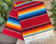 Southwestern Mexican Serape Blanket 5'x7' -Red (s1) - Mission Del Rey ...