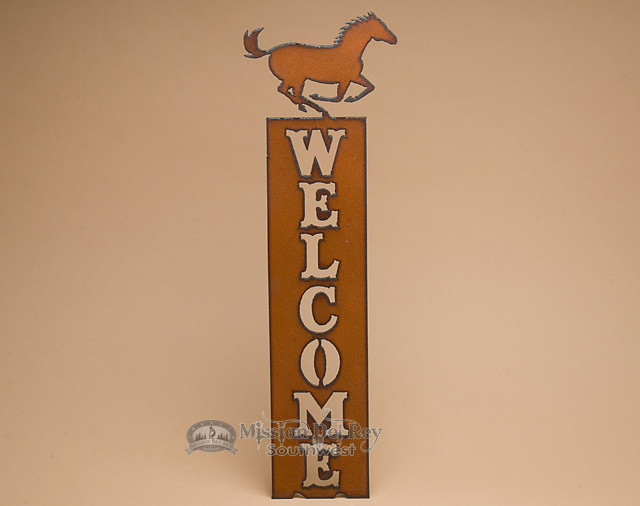 Rustic Western Metal Sign -911 (p100) - Mission Del Rey Southwest