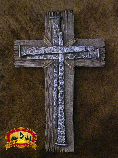 Rustic Southwest Style Wall Cross 14" -Barn Wood (16) - Mission Del Rey ...