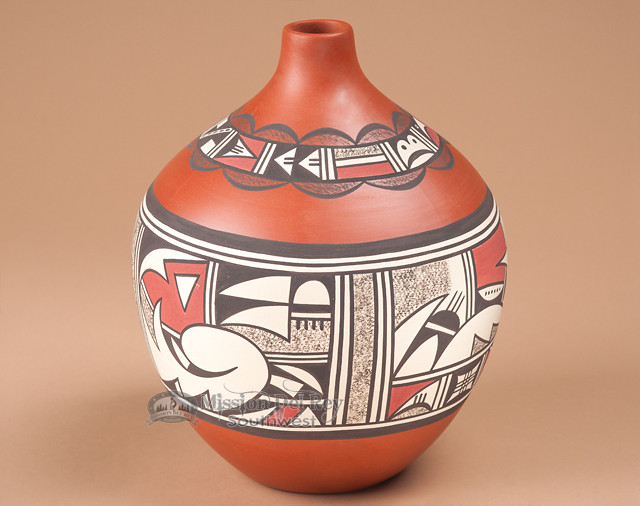 Native American Navajo Pottery Vase 9" -Desert (v212) - Mission Del Rey ...