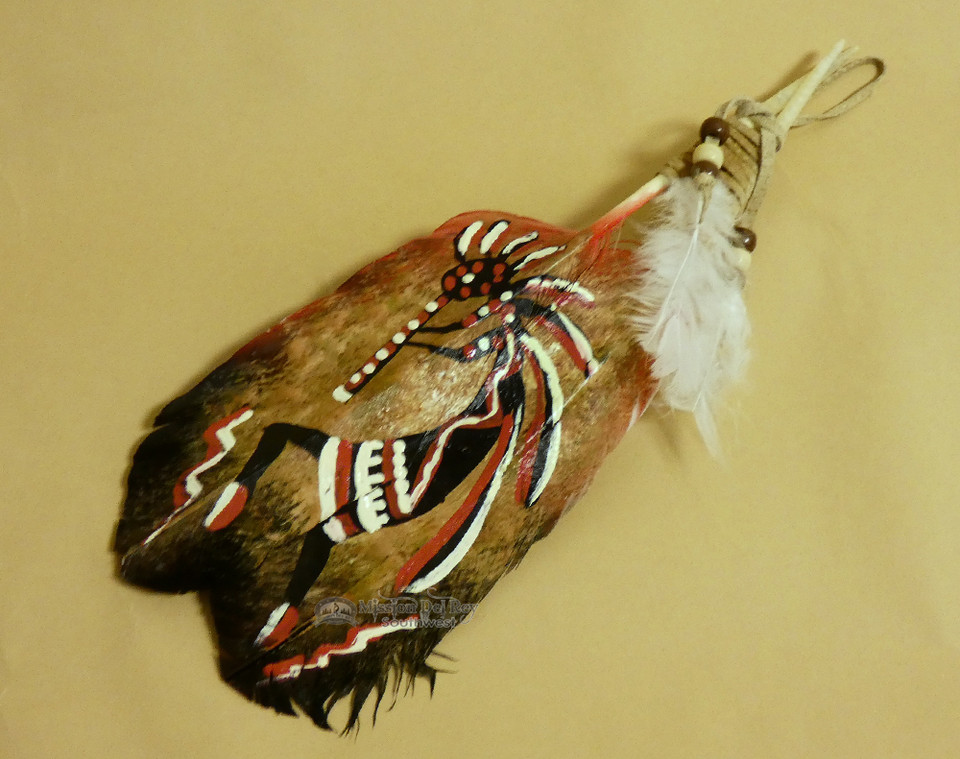 Native American Style Painted Feathers -Kokopelli Dance - Mission Del ...
