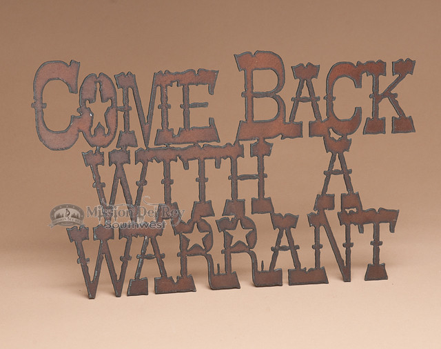 Rustic Cast Iron Wall Plaque -Cowboy Cross - Mission Del Rey Southwest LLC