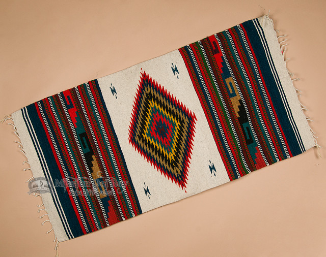 Southwestern Saltillo Rug 48x72 -Turquoise (a72hs4) - Mission Del Rey ...