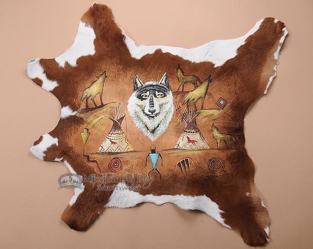 Use Southwestern Painted Hides To Create An Amazing Rustic Focal Point ...