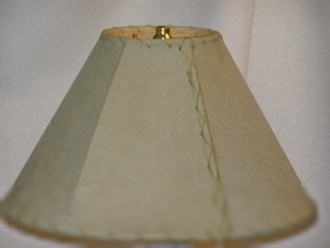 Western Lamp Shade - 14" Natural Leather Pig Skin - Mission Del Rey ...