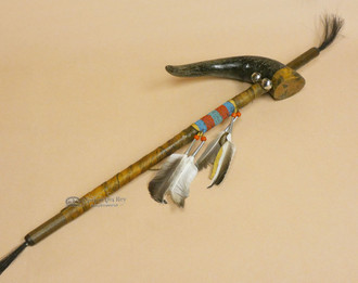 Native American Buffalo Horn Rattle 24" (r110) - Mission Del Rey ...