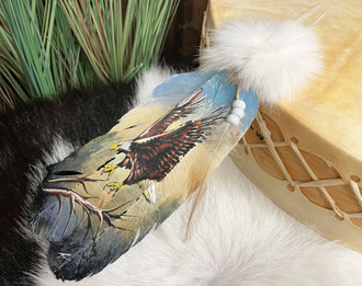 Native American Style Painted Feathers -Soaring Eagle - Mission Del Rey ...