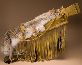 Native American Antiqued Deer Skin Coyote Rifle Case 42" (rc1 ...