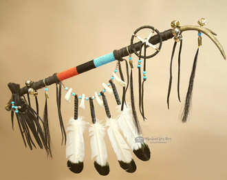 Native American Antler Medicine Staff 24" (ms166) - Mission Del Rey ...