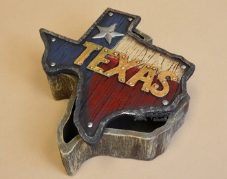 Rustic Trinket or Jewelry Box -Texas State - Mission Del Rey Southwest LLC