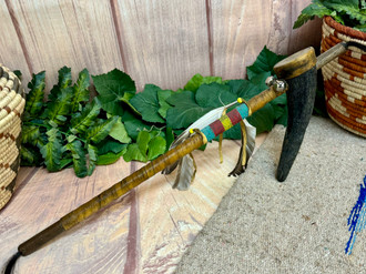 Navajo Indian Buffalo Horn Rattle 24" (3bc55) - Mission Del Rey ...