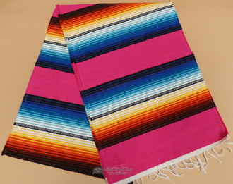 Festive Mexican Style Serape Table Runner 72" -Hot Pink - Mission Del ...