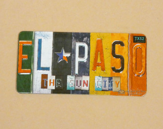 El Paso Souvenir License Plate Magnet (152bc1100380) - Mission Del Rey ...