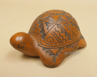 Native American Navajo Hand Etched Turtle 6.5" (35bc49) - Mission Del ...
